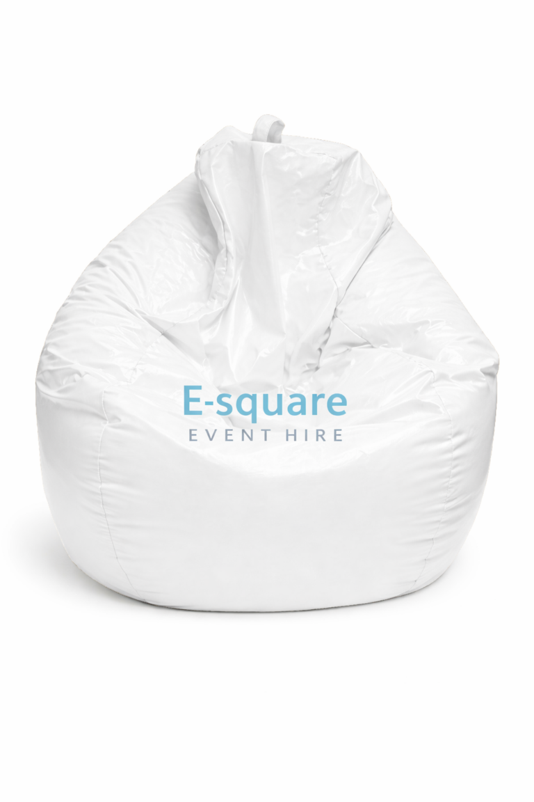 White Bean Bag (Hire) - E-Square Party Hire